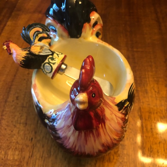 Certified International | Dining | Ceramic Rooster Dip Bow And Spreader ...